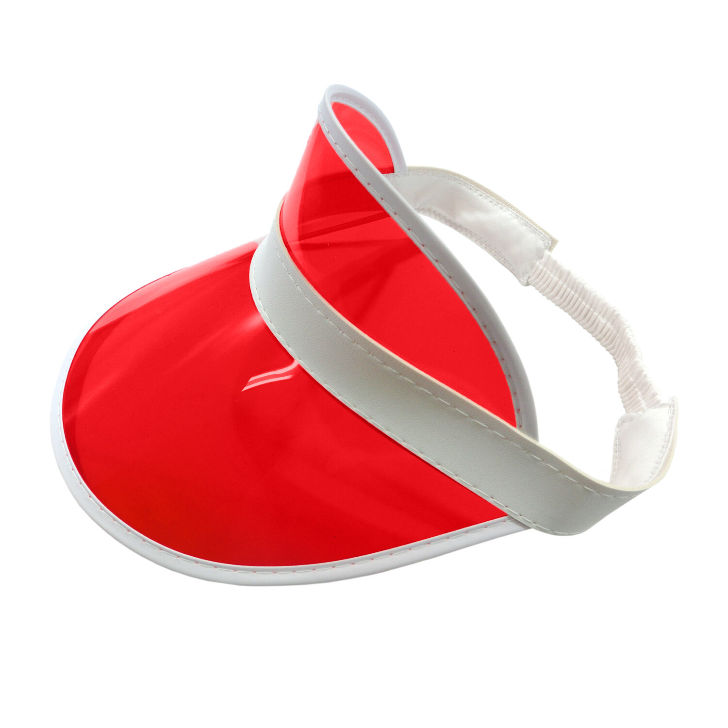 Red Visors 24 Pack Beach Plastic Colored Clear Fun Sun Bingo Dealer ...