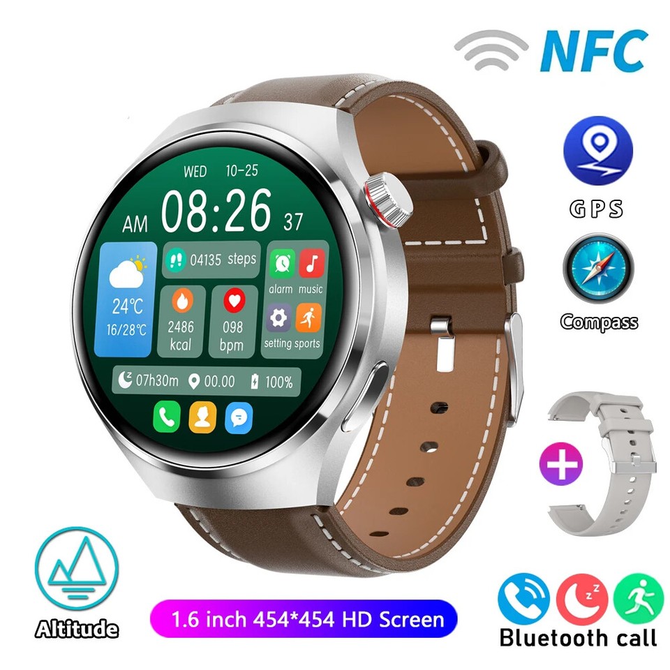 GT4 Pro AMOLED GPS NFC Smart Watch Men Bluetooth Call IP68 for Android ...