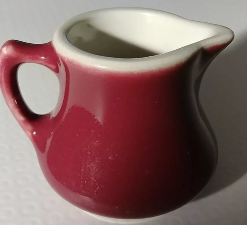 Hall China Mini Creamer Restaurant Ware Burgundy | eBay