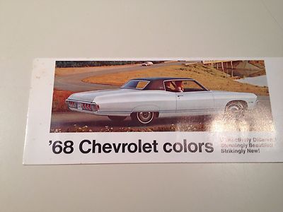 1968 CHEVROLET COLOR SELECTIONS, FULL LINE SALES BROCHURE | eBay