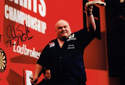 Andy SMITH The Pie Man Signed 12x8 Autograph Photo 2 AFTAL COA Darts ...