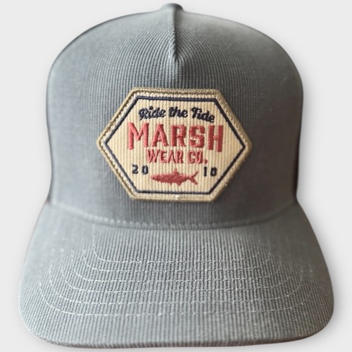 Marsh Wear Co Mesh Trucker Snapback Hat Cap Fish Baseball Unisex Blue ...