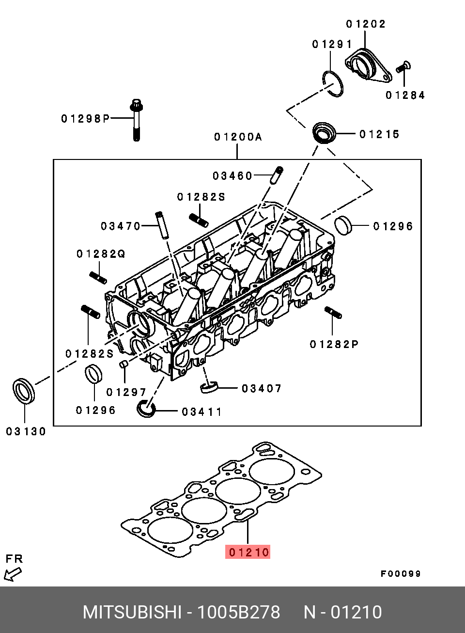 Genuine OE Gasket Cylinder Head 1005B278 for Mitsubishi 1005-B278 | eBay