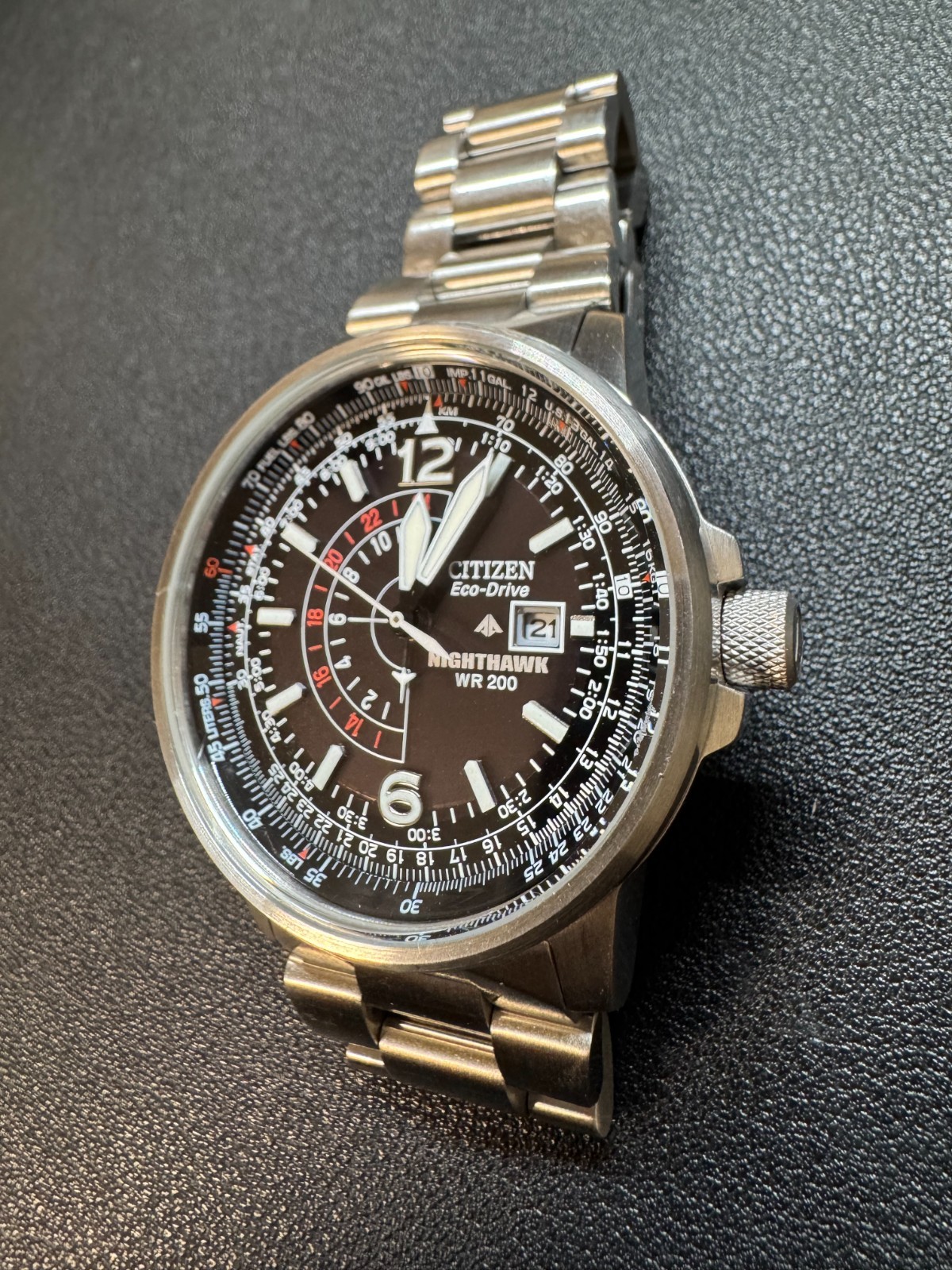 Citizen Pilot Watch Promaster Nighthawk BJ7000-52E Eco-Drive Excellent ...