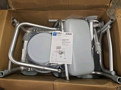 Guardian Combination Padded Transfer Bench With Commode | eBay