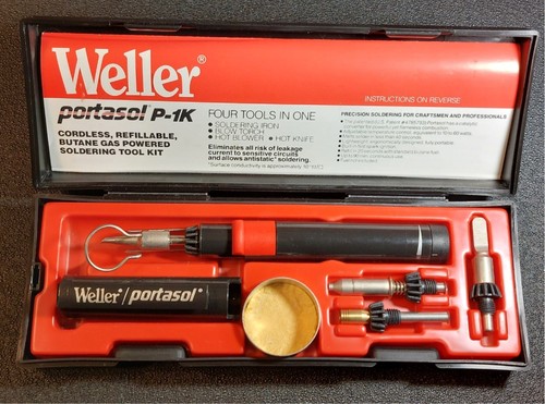 Weller Portasol P-1K Butane Torch Soldering Kit case, complete. | eBay