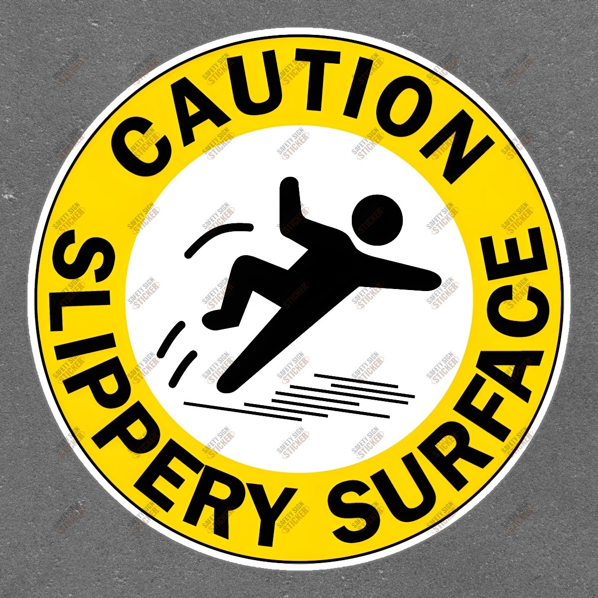 Caution Slippery Surface Safety Sign Sticker OSHA Compliant, #362978 | eBay