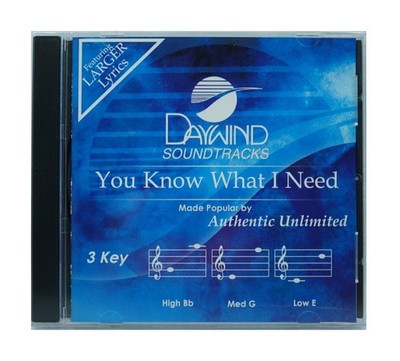 You Know What I Need Made Popular by Authentic Unlimited NEW CD ...