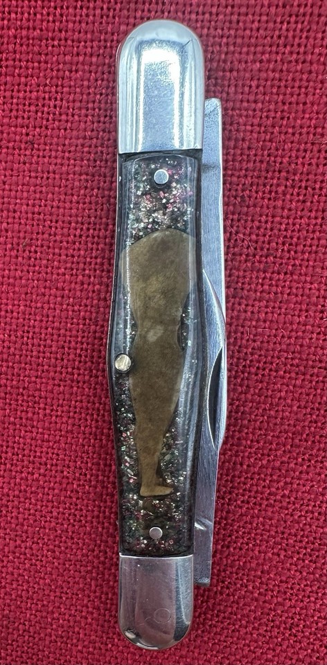 Vintage Antique Colorful Cosmic Female 2 Blade Folding Pocket Knife | eBay