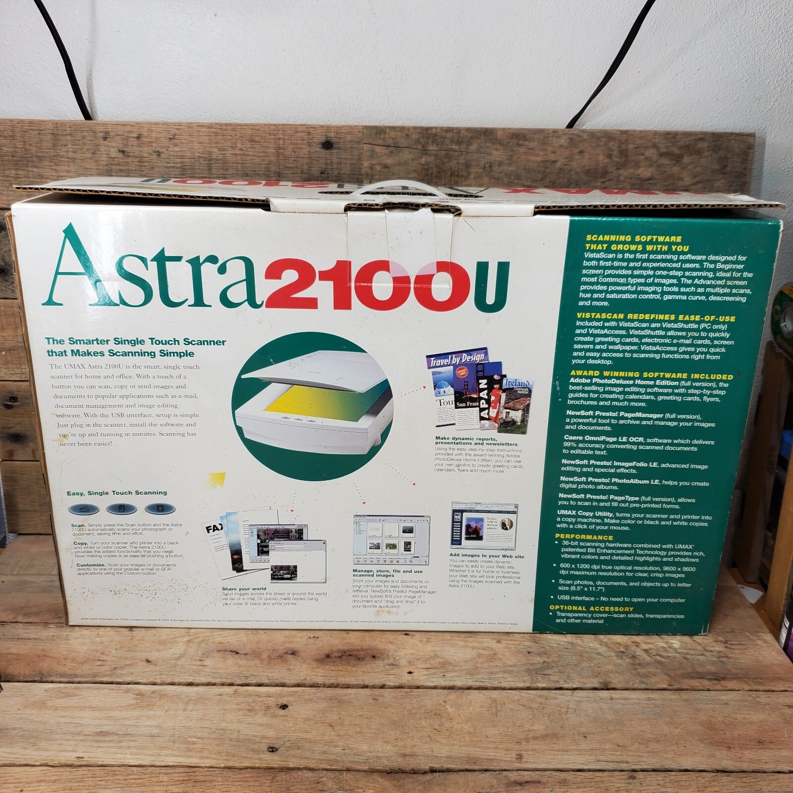 Umax+Astra+2100u+Flatbed+Scanner+USB+Windows+95%2F98+Mac+Complete for ...