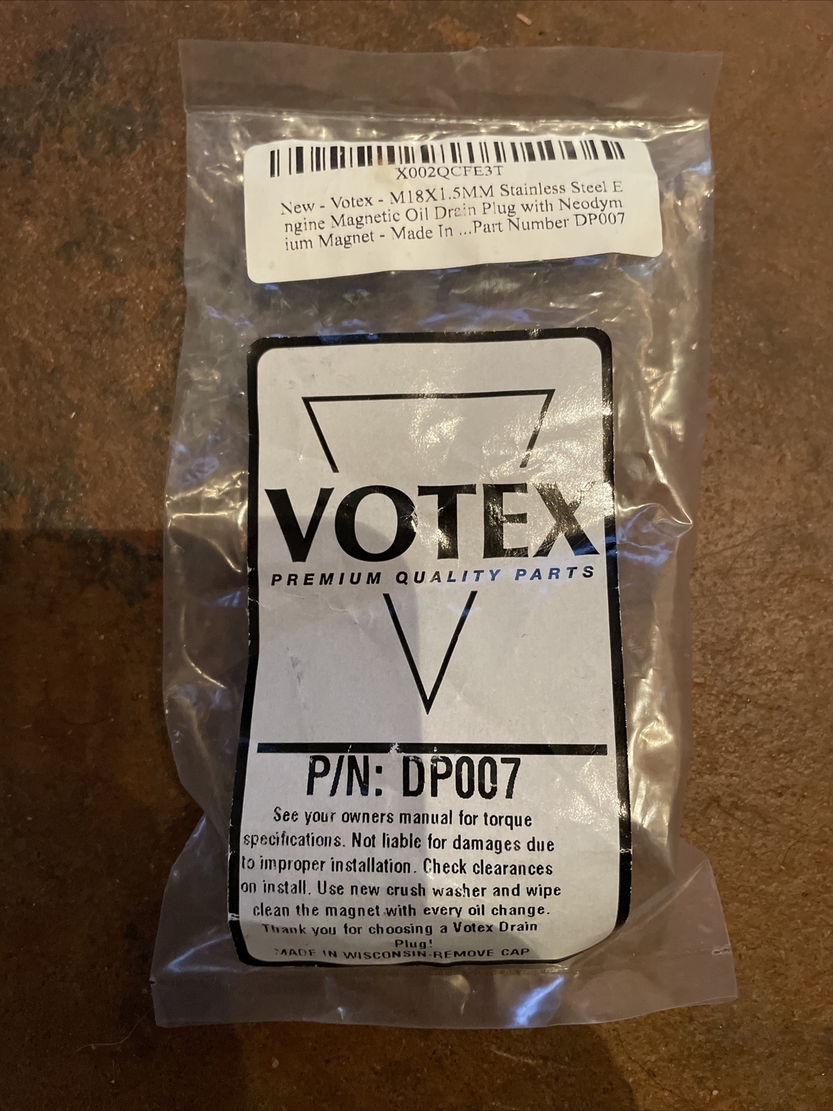 Votex DP007 M18 .5MM Magnetic Oil Drain Plug BMW Land Rover Porsche ...