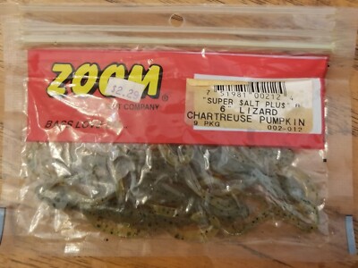Zoom Super Salt Plus 6" LIZARD CHARTREUSE PUMPKIN 6 of 9 pkg 002-012 | eBay
