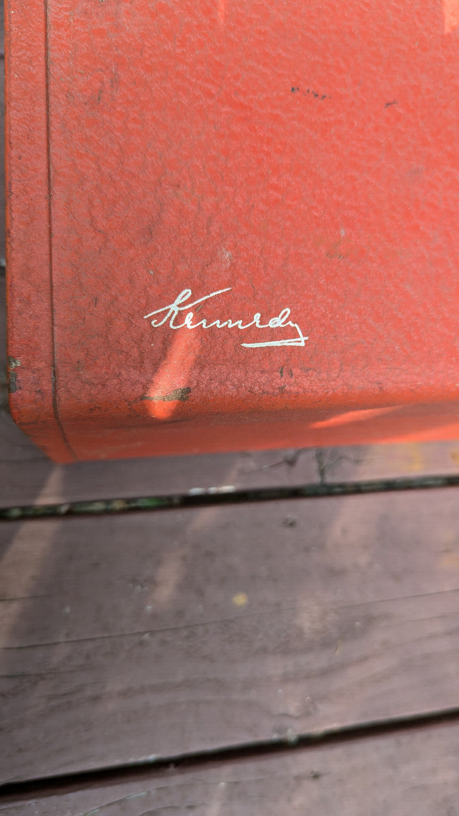 Vtg Red KENNEDY Metal Tool Box w/ Tray KK-19 19x7x7.5 Made In USA ...