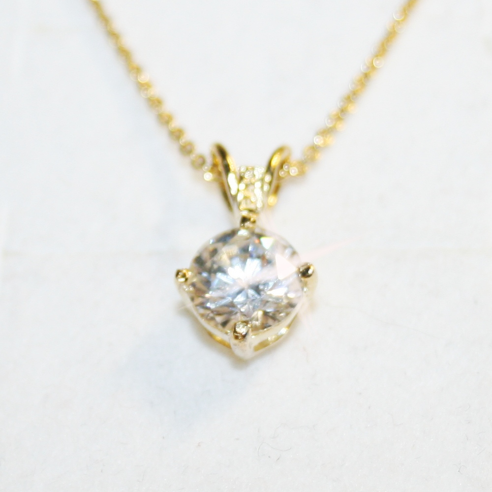 Round Austrian Zircon Solitaire Pendant Necklace Stud Earrings Matching ...