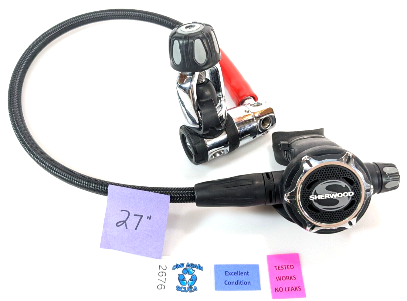 Sherwood SR1 Scuba Dive Regulator Set Yoke 1st First, + SR1 2nd Second ...