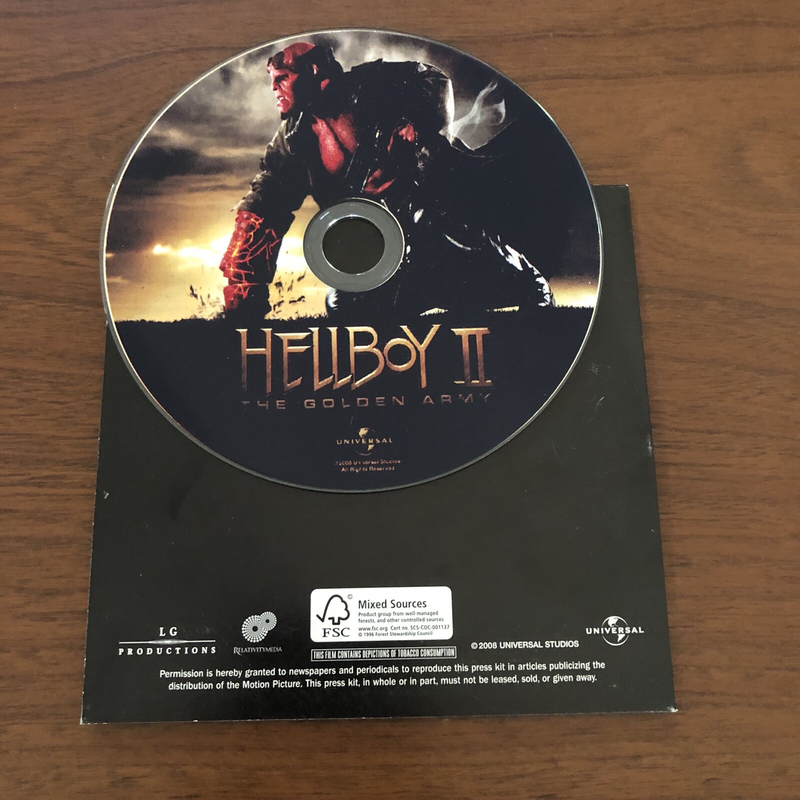 Hellboy II Rare Digital CD Rom PRESS KIT - Ron Perlman & Selma Blair | eBay