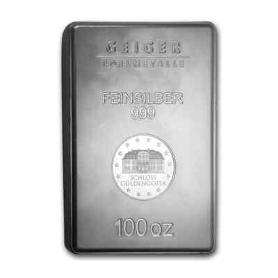 100 oz Silver Bar - Geiger (Security Line Series, New) - SKU #83341 | eBay