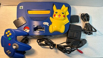 Pikachu Nintendo 64 N64 Pokemon USA Console Blue/Yellow 45496850883 | eBay