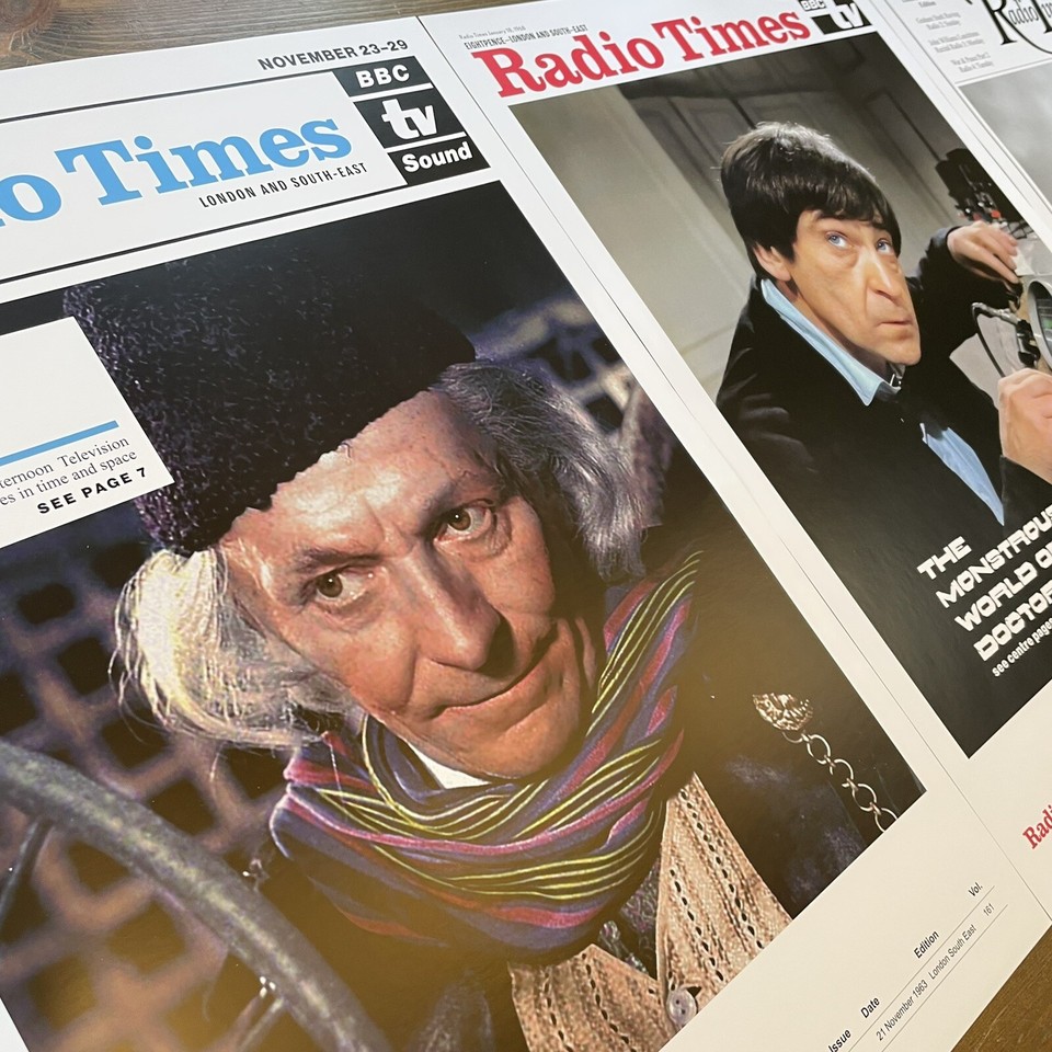 Four A2 Doctor Who Radio Times Posters Tardis Police Box Dr Who Print ...