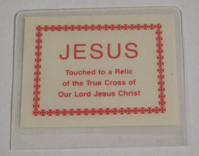 Relics - Relic Prayer Card