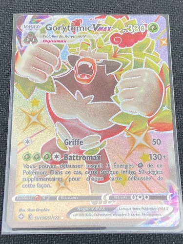 Carte Pokémon Gorythmic Vmax SV106/SV122 FA Shiny EB4.5 Destinées ...