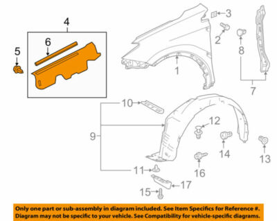 53389-42051 Toyota Seal, hood to front fender, lh 5338942051, New ...