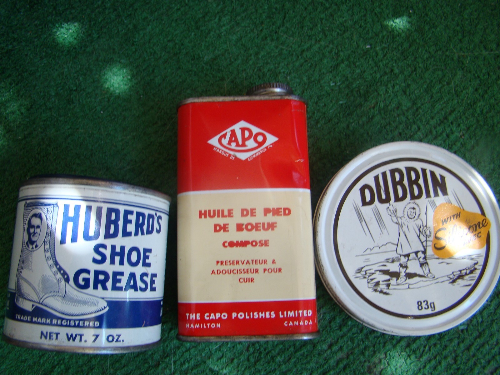 Vintage Dubbin-Capo-Huberds Shoe Grease Oil Preservative Leather Tins ...