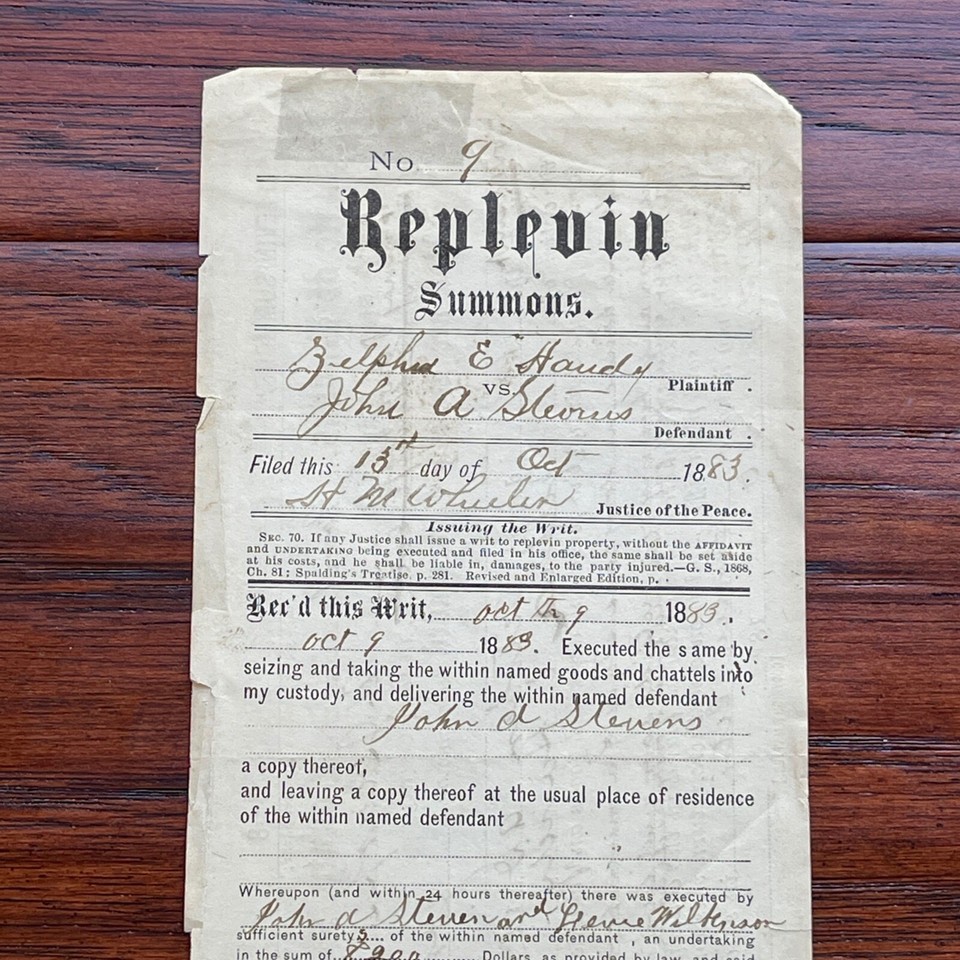 NEWTON EARP * PSA * Western Lawman AUTOGRAPH Sheriff's Writ SIGNED ...