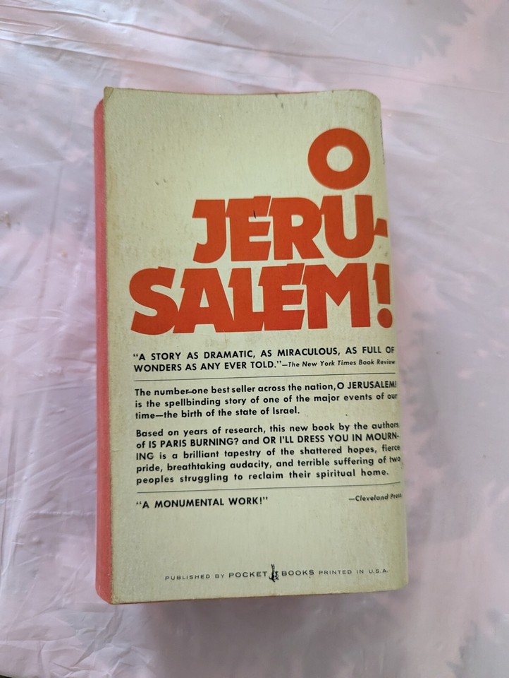 O JERUSALEM Book LARRY COLLINS 1972 Simon Schuster | eBay