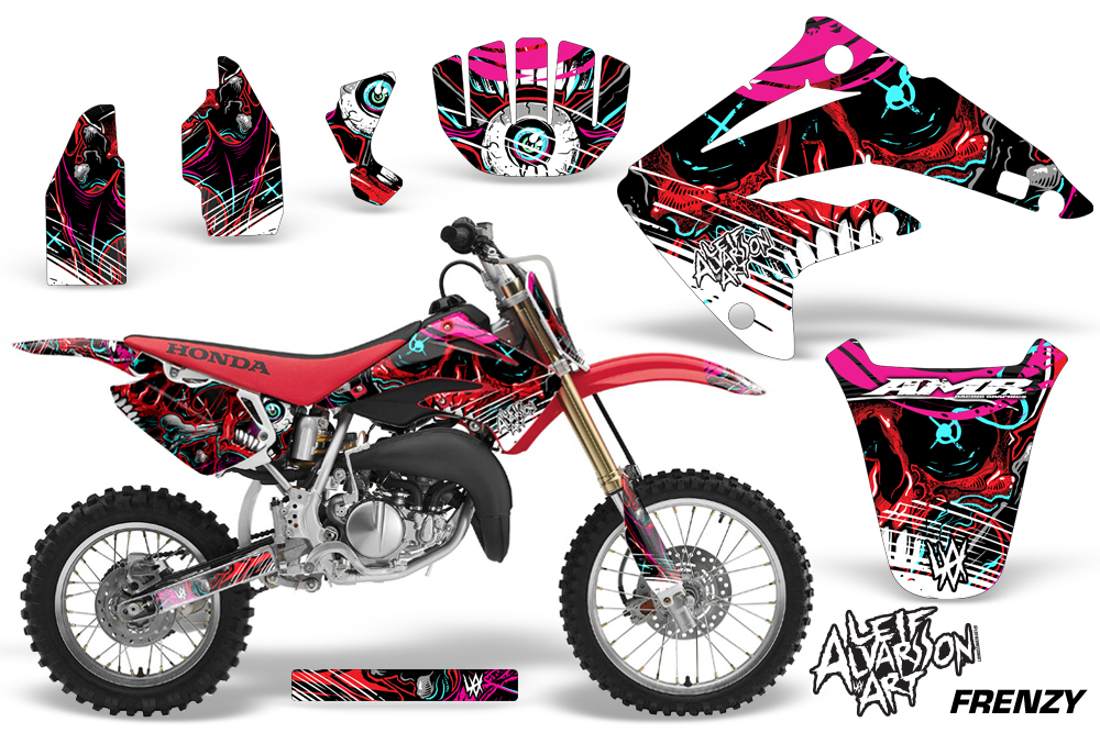 Dirtbike Graphic Stickers +#PLT Decals For Honda CR85 2003-2007 FRENZY ...