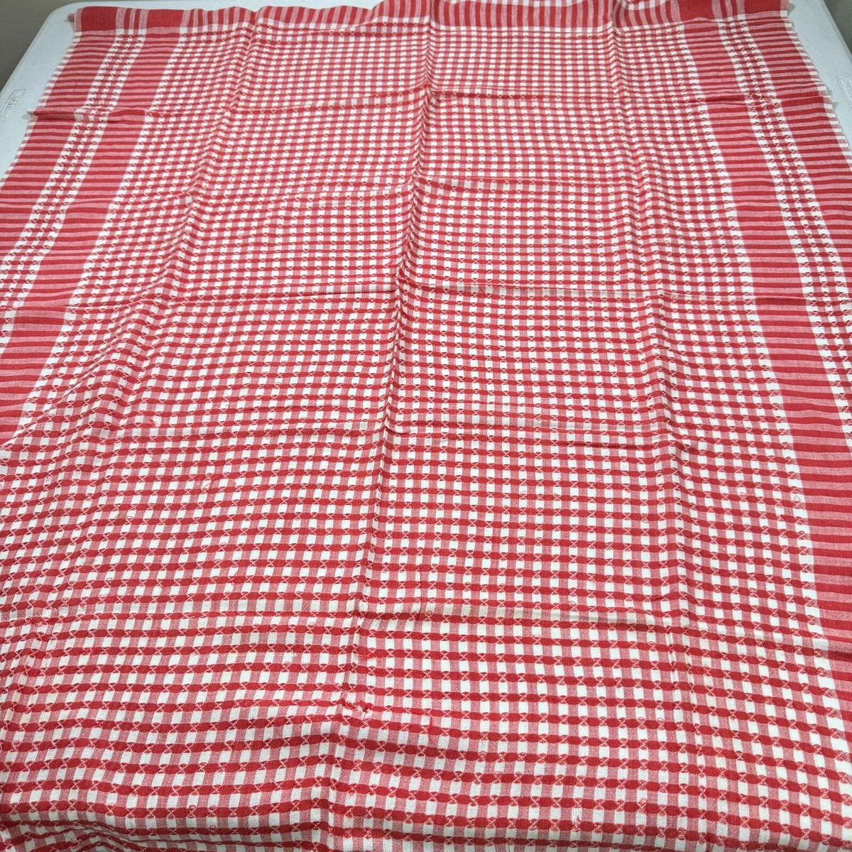 Red Checkered Picnic Tablecloth Red White Checkered Image & Photo