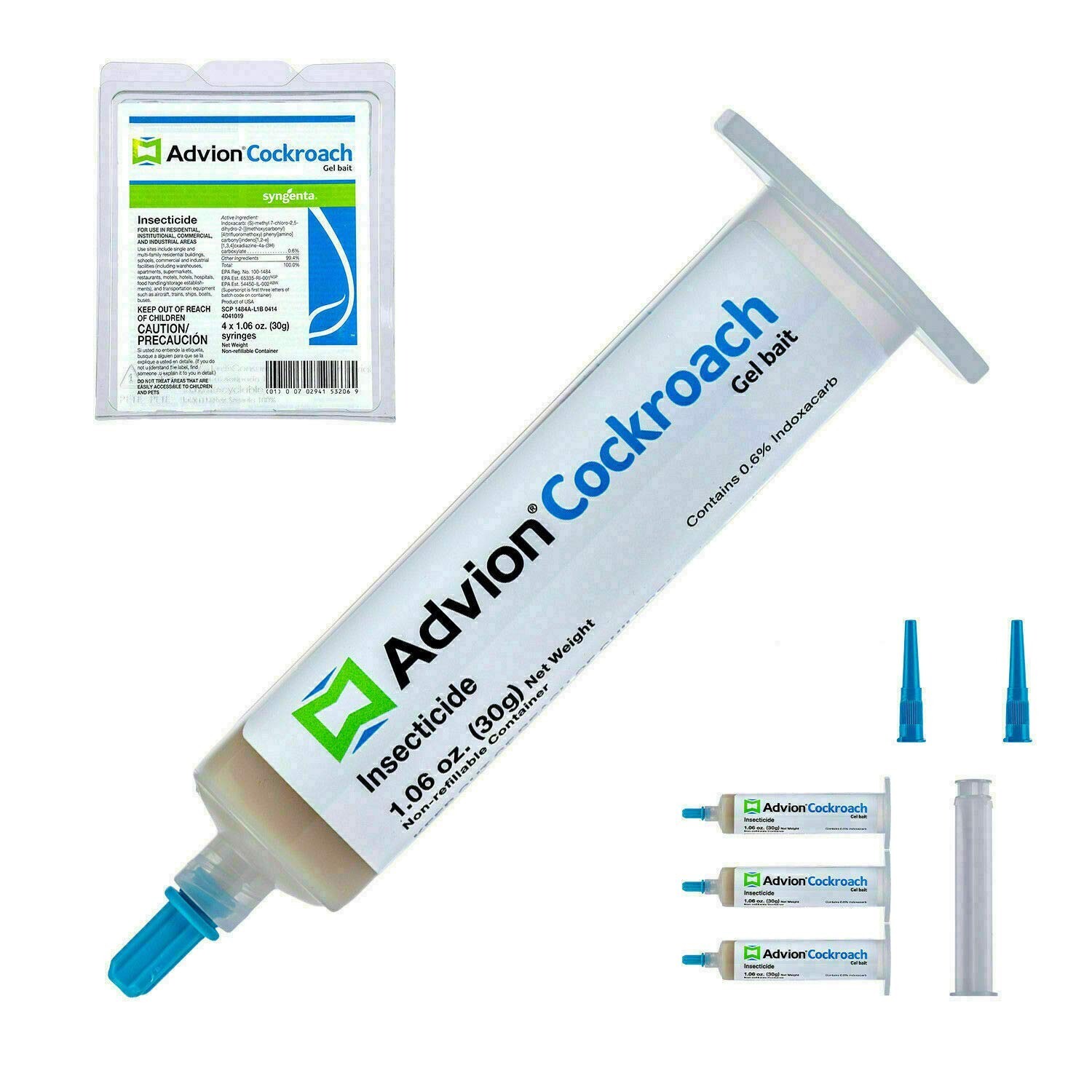 Advion Cockroach Gel Bait 4 Tubes, 1 Plunger 2 Tips | eBay