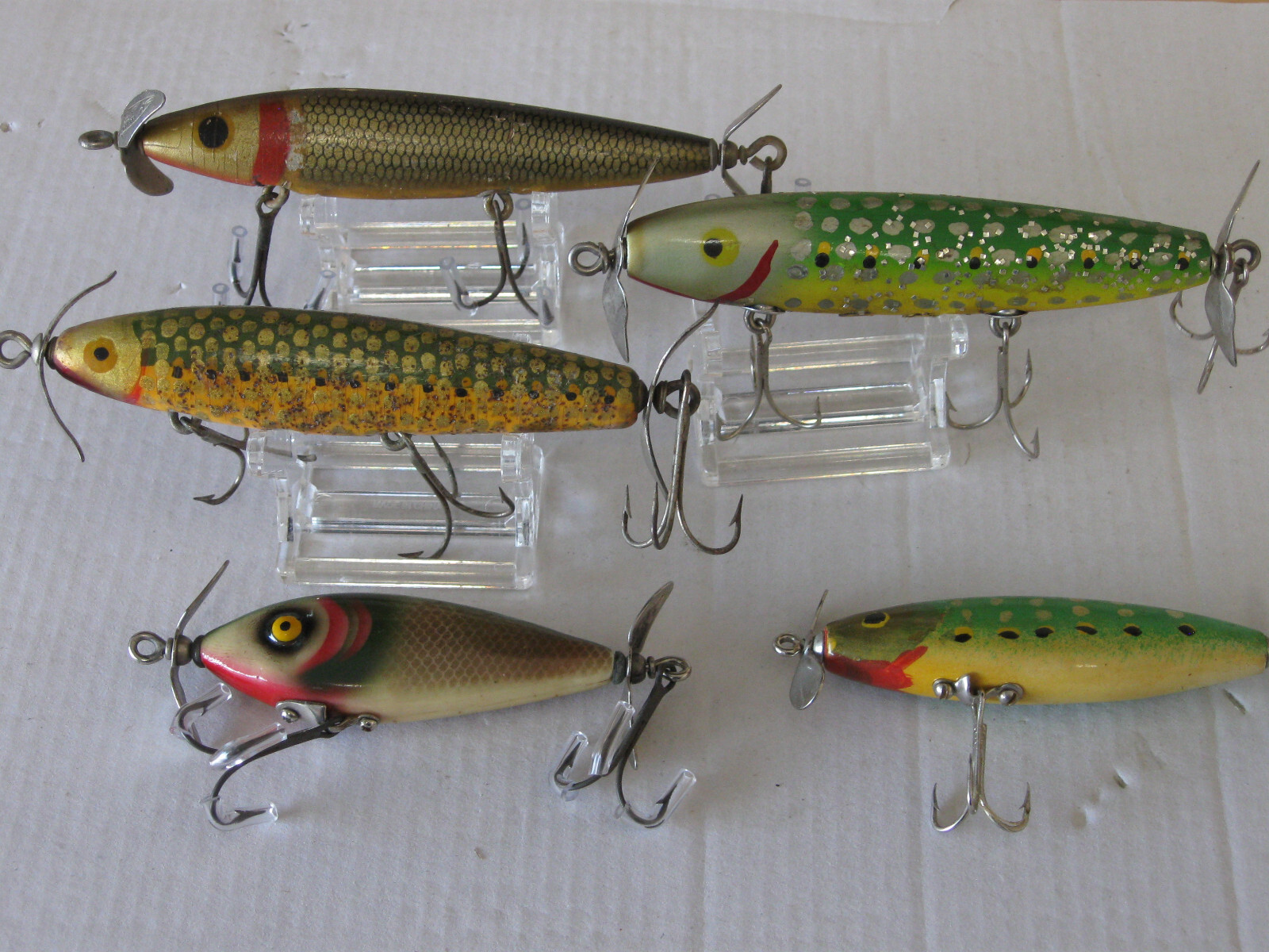 Jim Pfeffer Florida Shiner and Barracuda old wood fishing lure Gorgeous ...