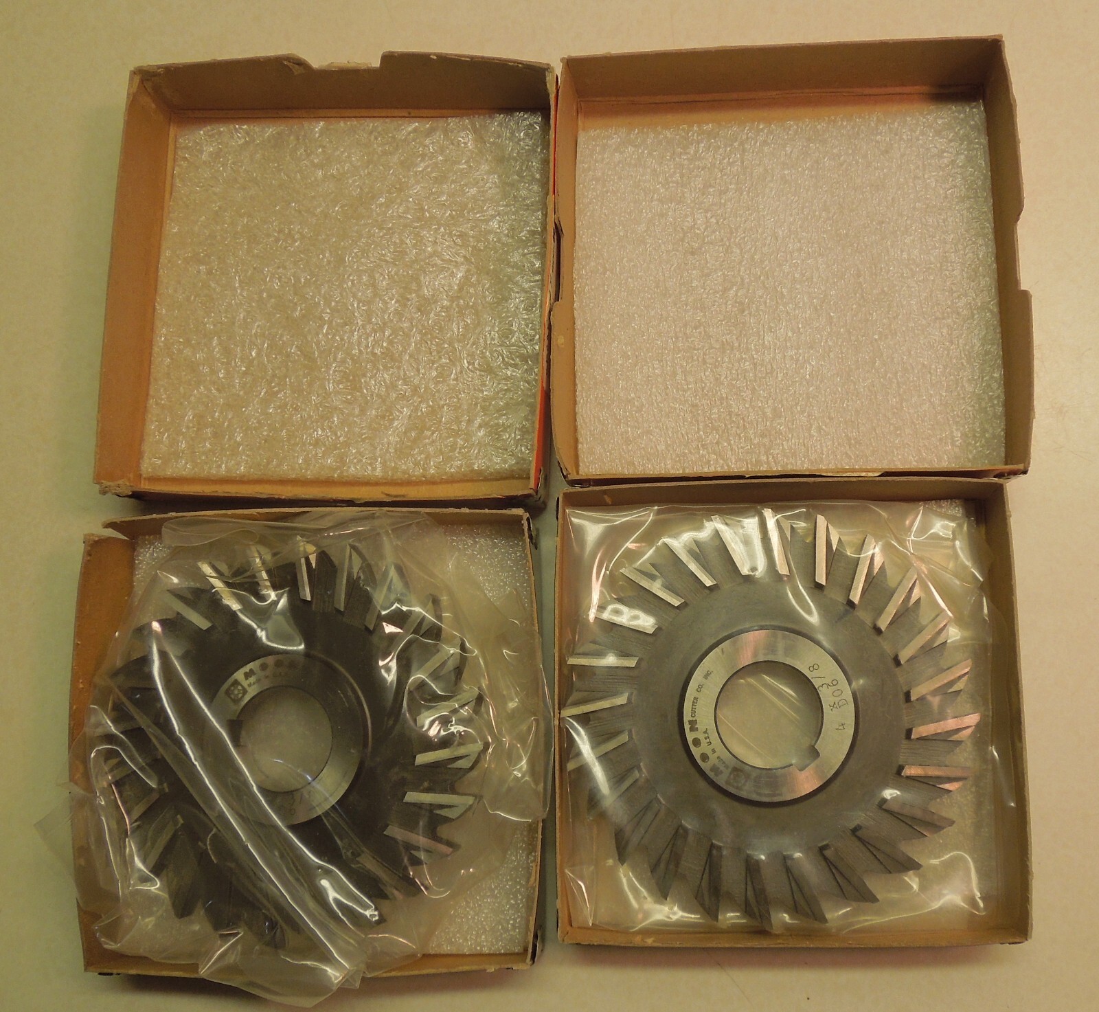 MOON CUTTER CO. DOUBLE ANGLE CUTTER 4 X .375 X 1 X 24T H.S.S. MILLING ...