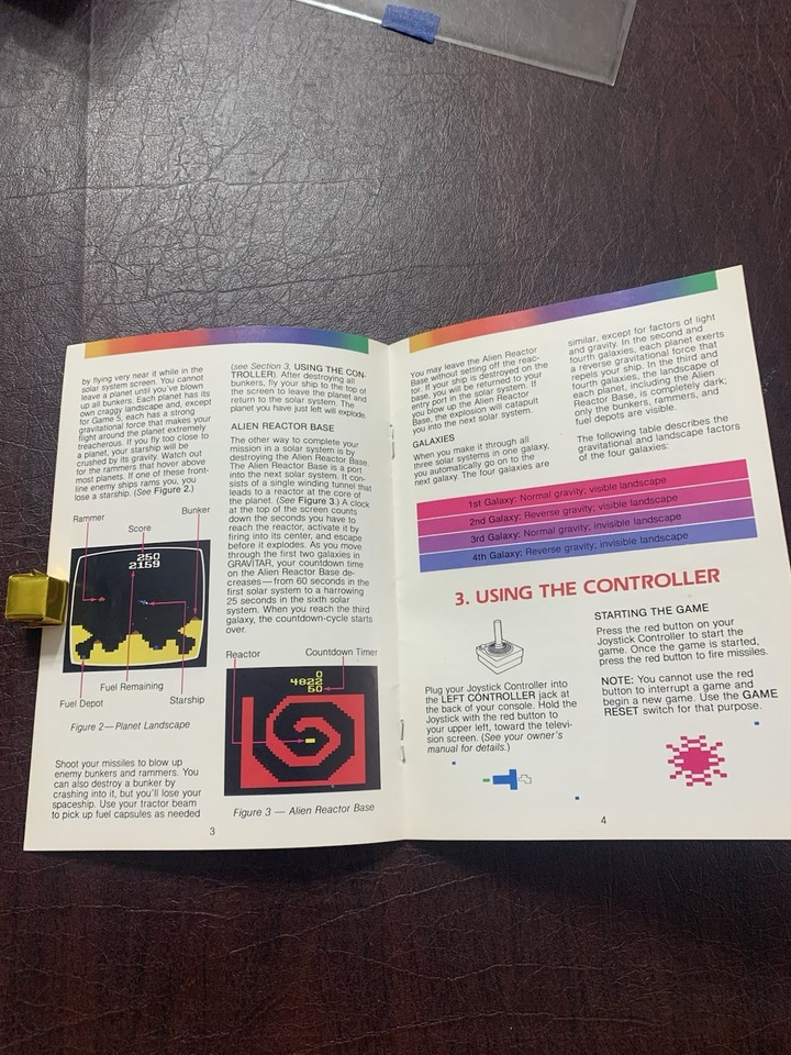 Atari 2600 Gravitar Silver Box Manual Rare! Mail Away | eBay