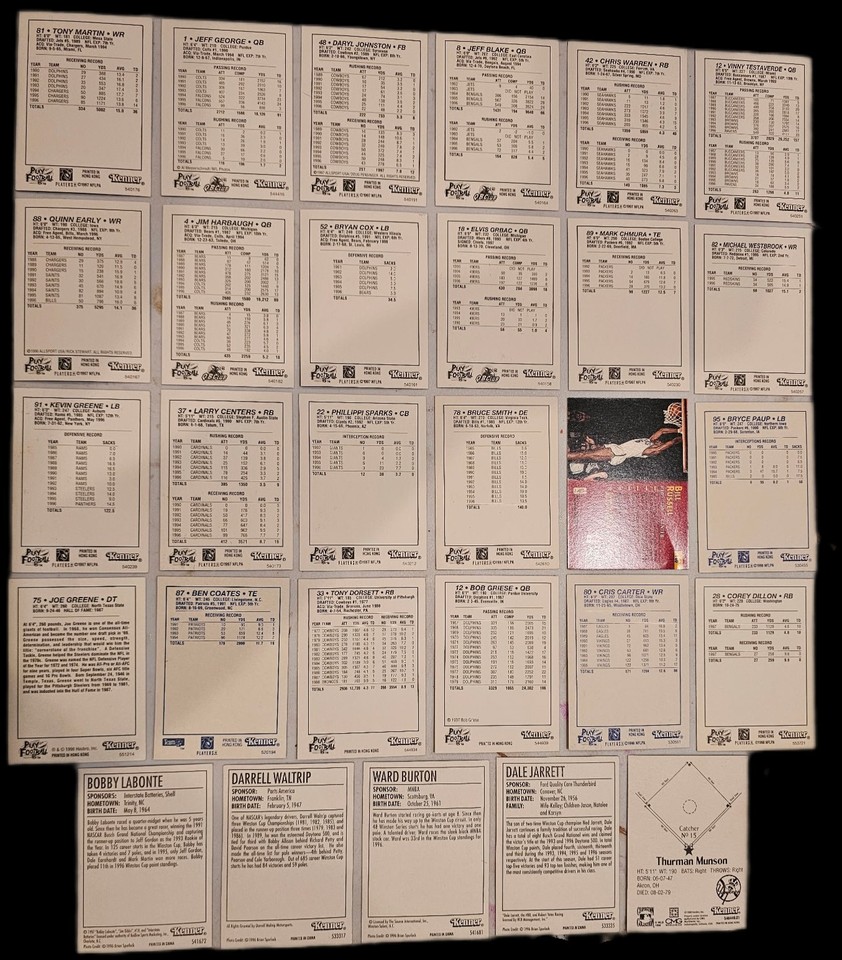 Starting Lineup Miscellaneous Card Lot Of 29 | eBay