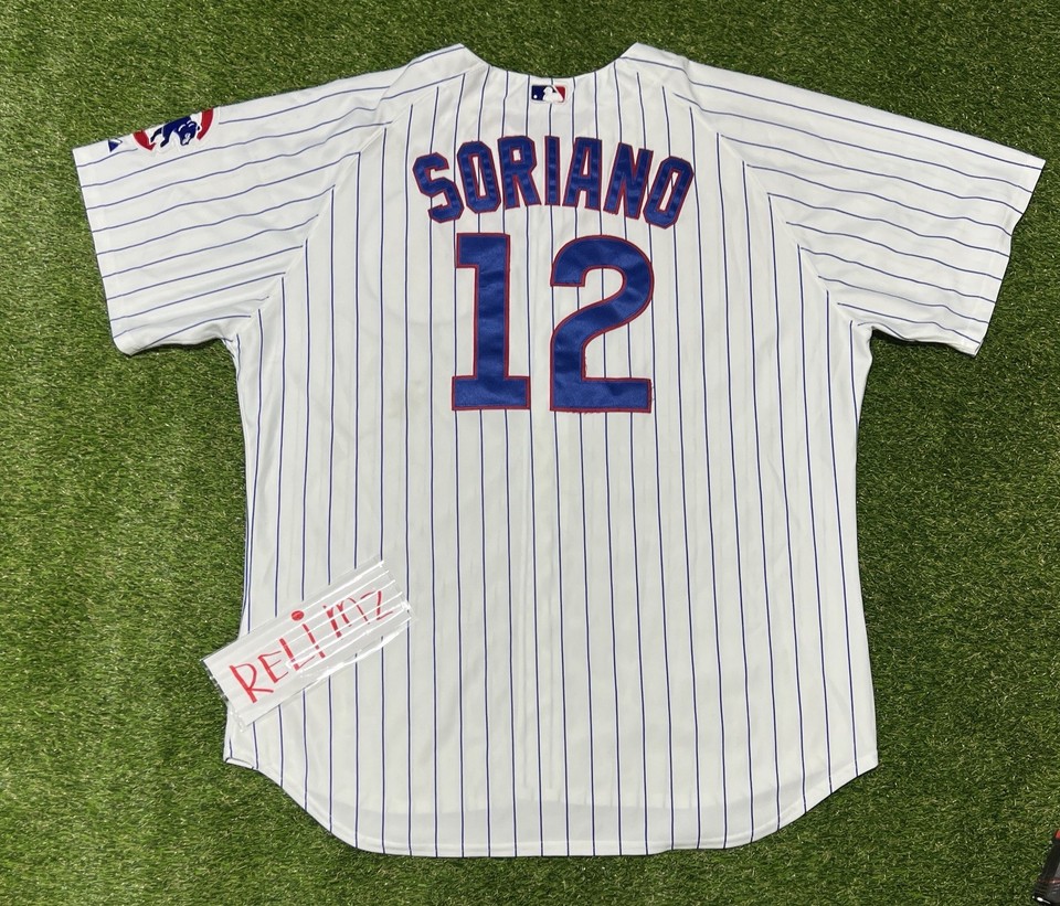CHICAGO CUBS MLB ALFONSO SORIANO #12 Baseball MAJESTIC Jersey Sz 60 MLB ...