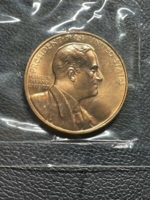 Franklin D. Roosevelt Bronze Inauguration Coin; New, in Original ...