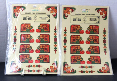 Vintage Large MEYERCORD DECALS Drawer Pull Decorations NOS 1979 Lot Of ...