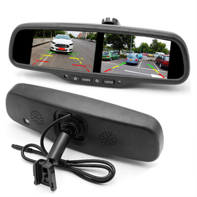 4.3'' Dual Screen Rear View Monitor Mirror 4CH HD TFT LCD Screen ...
