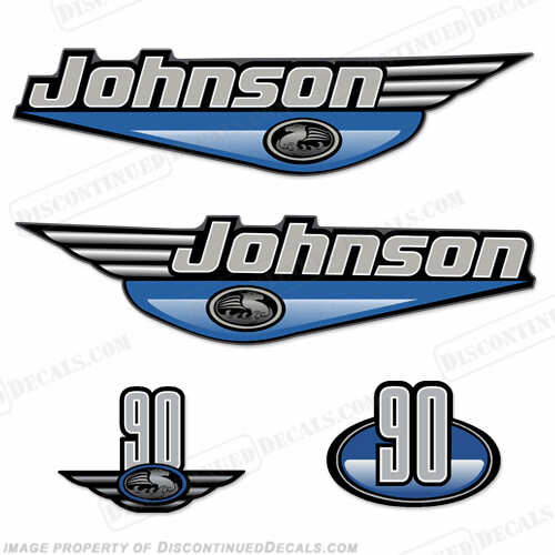 Fits Johnson 1999-2000 90hp Outboard Engine Decal Kit 90 Motor Choose ...