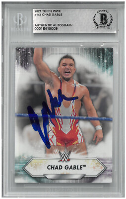 Chad Gable Signed Autograph Slabbed 2021 WWE Topps Card BAS Beckett ...