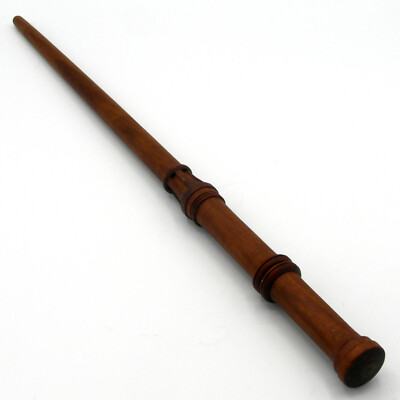 15" Yusuf Kama Hand Turned Mahogany Wood Magic Wand Wizard Witch w ...