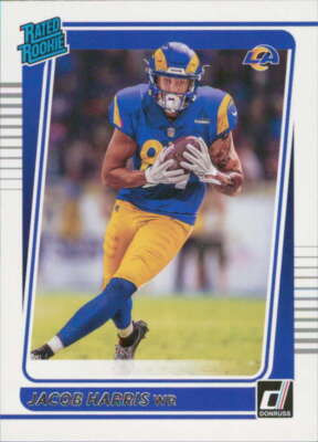 Jacob Harris RC 2021 Donruss #290 ROOKIE NFL LA Rams Rated Rookies ID ...