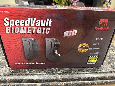 GunVault SVB500 SpeedVault Biometric Fingerprint Scanner Gun Safe New ...