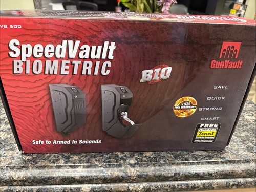GunVault SVB500 SpeedVault Biometric Fingerprint Scanner Gun Safe New ...