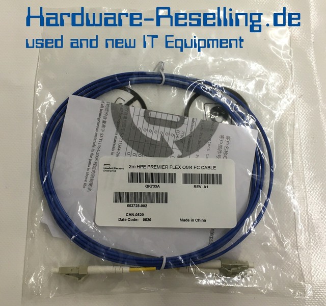 HP 653728-002 QK733A 2m OM4 Premier Flex LC/LC Multi-Mode FC Glasfaser ...