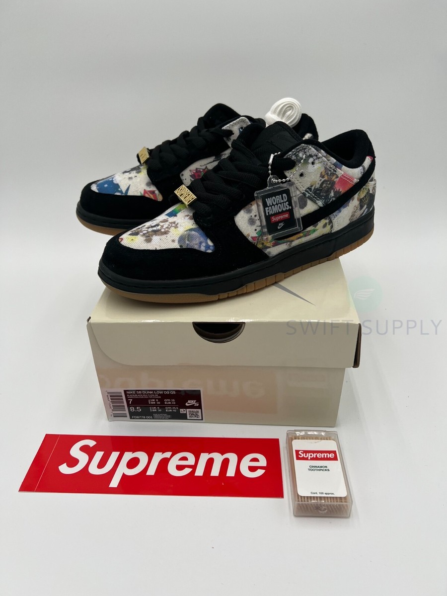 Size 9 - Nike SB Dunk Low x Supreme Rammellzee for sale Size 9 - Nike SB Dunk Low x Supreme Rammellzee for sale