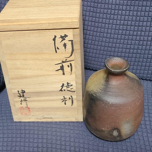 Bizen Tokuri Norimatsu Kengyo Japanese Ceramic Sake Bottle Used | eBay