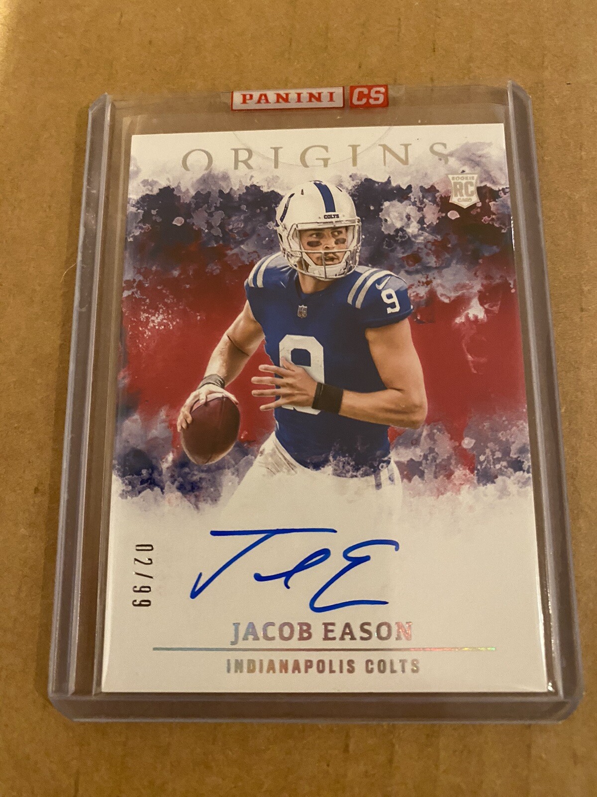 2020 Panini Origins Jacob Eason Rookie On Card Auto Red Insert /99 ...